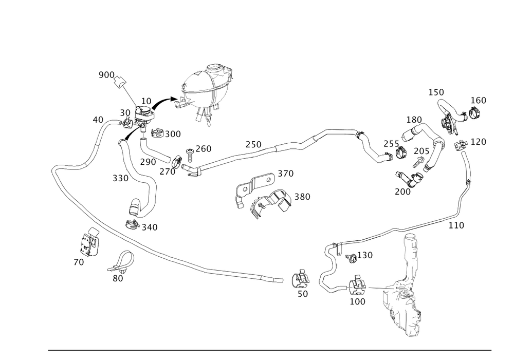 204-830-67-96 - Hose Line 2010-2015 Mercedes-Benz GLK350 | Mercedes ...