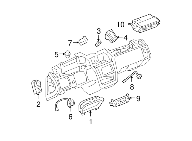 2007-2011 Cadillac DTS Heating and Air Conditioning Control Panel with ...