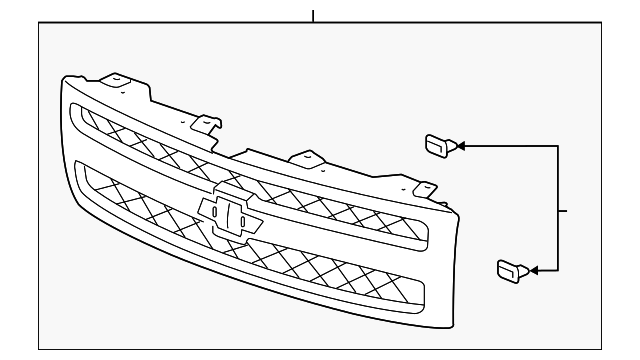 2012-2014 Chevrolet Black Grille Assembly Option Code 41U 22842235 GM ...