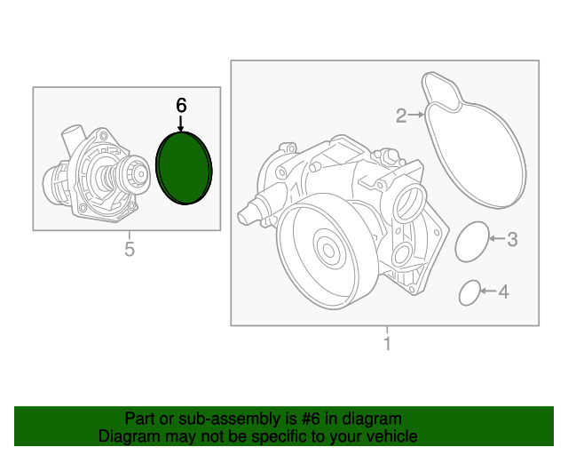 11538632664 - 2016-2024 BMW Thermostat Unit Gasket (11-53-8-632-664 ...