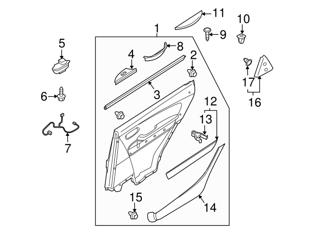 TE71-68-560A-34 - Door Trim Panel 2010-2012 Mazda CX-9 | Bam Wholesale ...