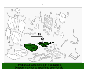 2016-2018 Lexus GX460 Cushion Cover 71075-60G70-E1 | OEM Parts Online