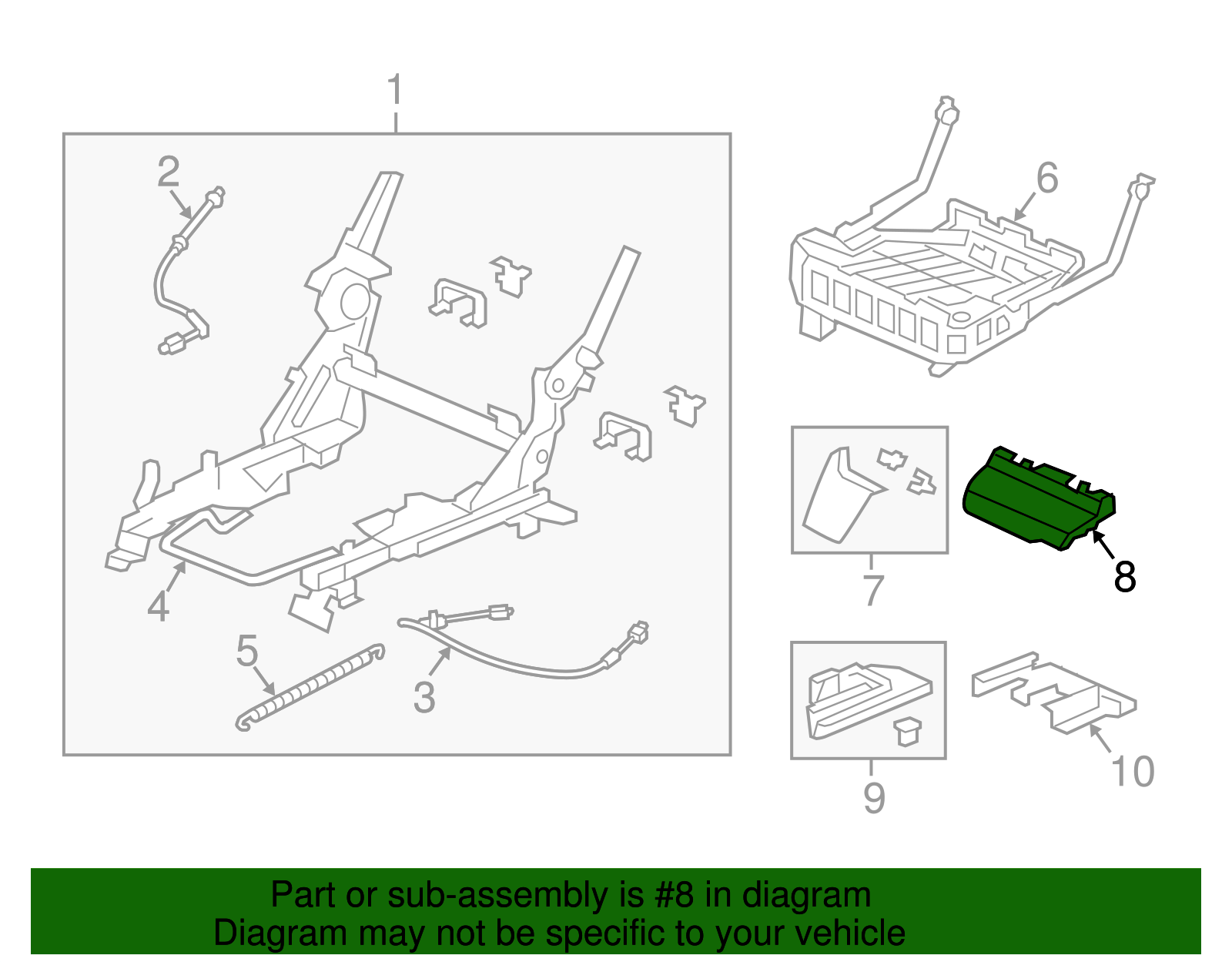 81394-SZA-A01ZB - 2009-2015 Honda Pilot - Cover Front Middle Seat Foot ...