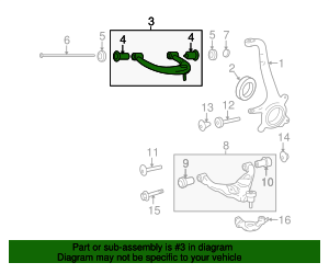 2003-2023 Toyota Suspension Control Arm (Right, Front, Upper) 48610 ...