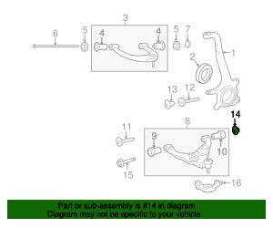 48198-60021 - Lower Control Arm Adjust Cam - 2020-2023 Toyota 4Runner ...