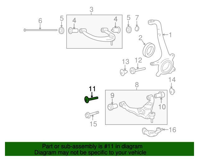 48409-04030 - Cam Sub-Assembly, Front Suspension Toe Adjust - 2010-2023 ...
