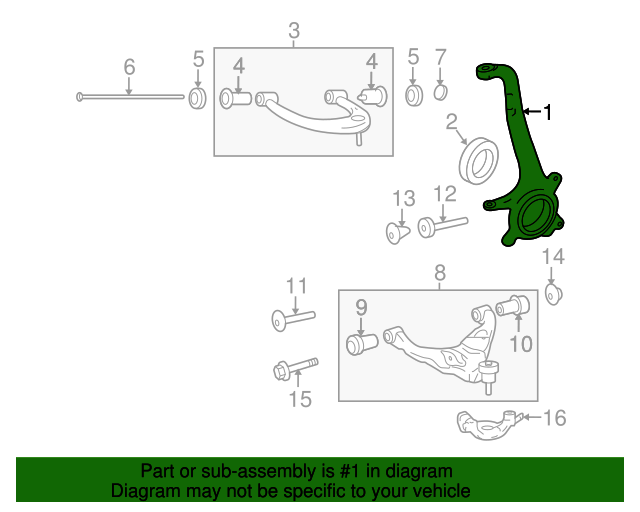 43212-60240 - Steering Knuckle - 2015-2024 Toyota 4Runner | OEM Genuine ...