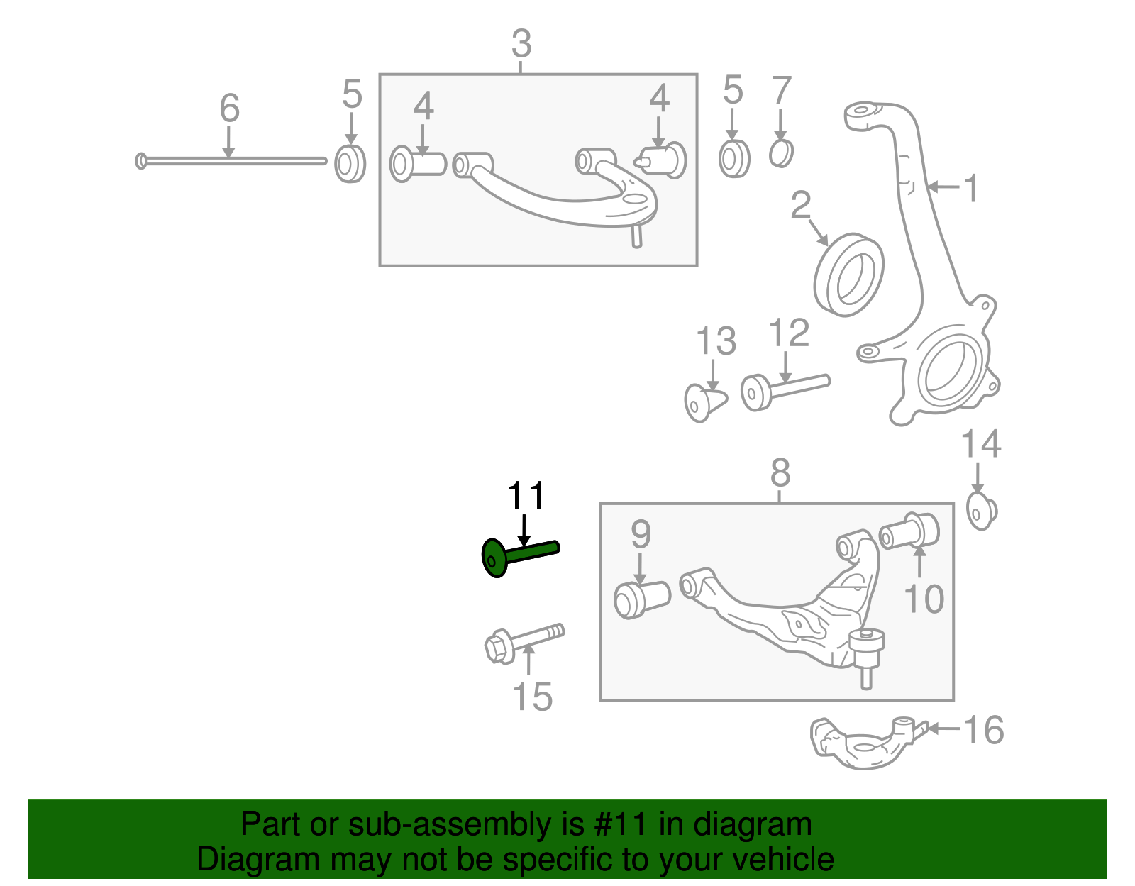 2010-2024 Toyota Cam Sub-Assembly, Front Suspension Toe Adjust 48409 ...