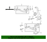 90105-A0095 - Suspension Control Arm Bolt (Left, Right, Front, Upper ...
