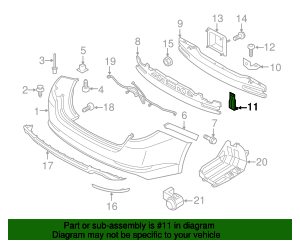 86635-4U500 - Bumper Impact Bar Bracket 2014-2016 Kia Optima | Kia ...