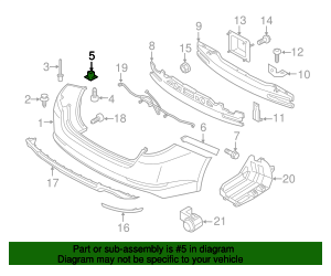 86699-1E010 - Bumper Cover Nut 2011-2013 Kia Optima | Kia.Parts Store