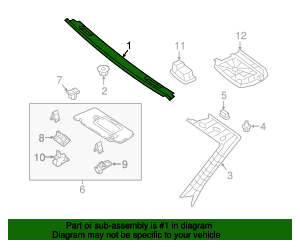 2017-2023 Mercedes-Benz Upper Molding 205-690-58-02-2B12 | MB OEM Parts