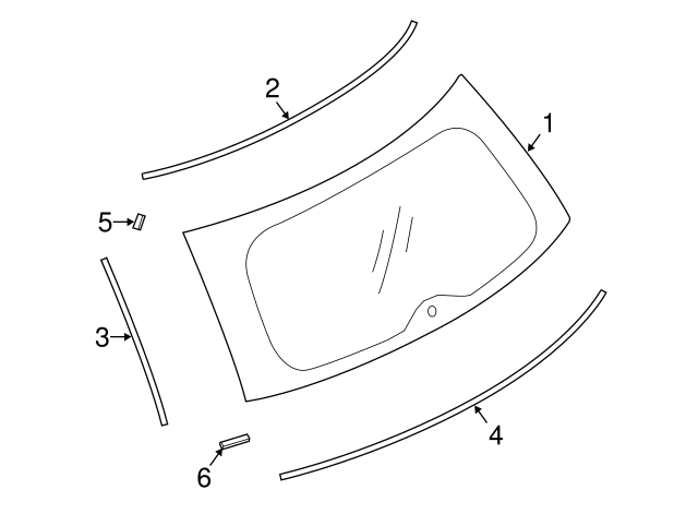 5805A759 - Lift Gate Glass 2014-2022 Mitsubishi | Mitsubishi Direct Parts