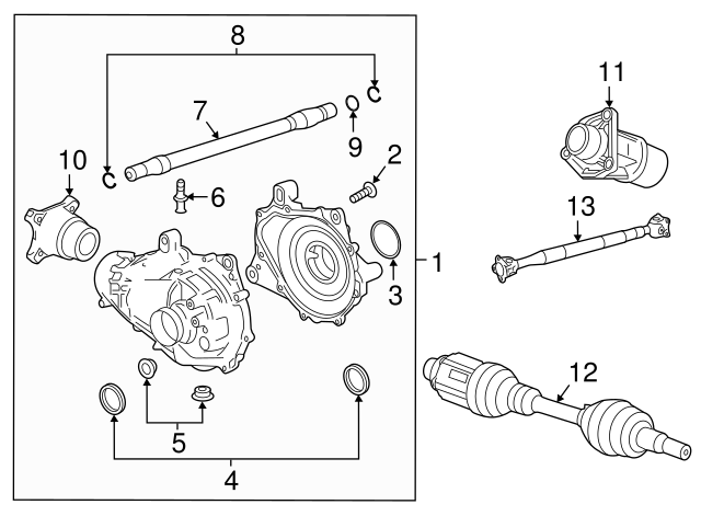 2016-2020 Cadillac CT6 Front Axle Drive Shaft 23336889 GM ...