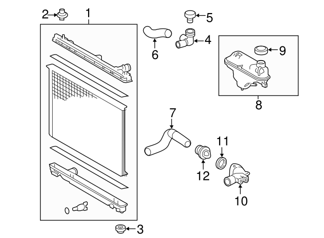 2016-2023 Lexus Radiator Coolant Hose Adapter 16577-36020 | OEM Parts ...