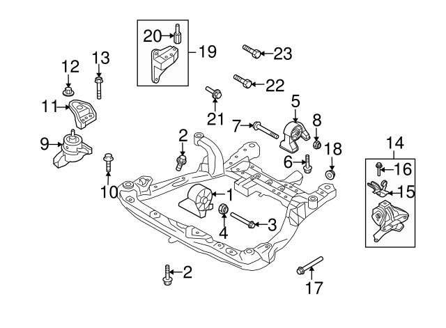 2007-2010 Kia Rondo Trans Mount Bracket 21830-1D800 | QuirkParts