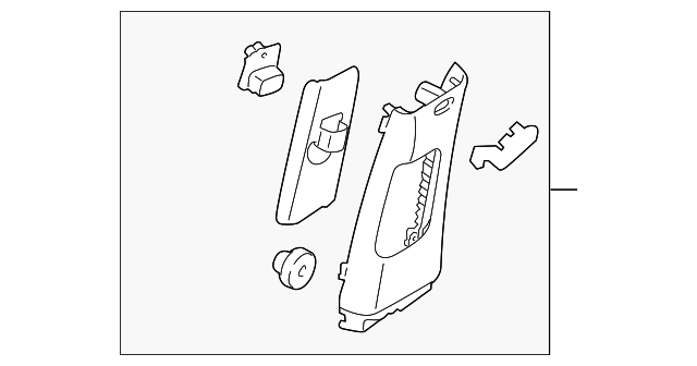 2014-2015 Kia Sorento Upper Center Pillar Trim 85830-1U000VA | QuirkParts