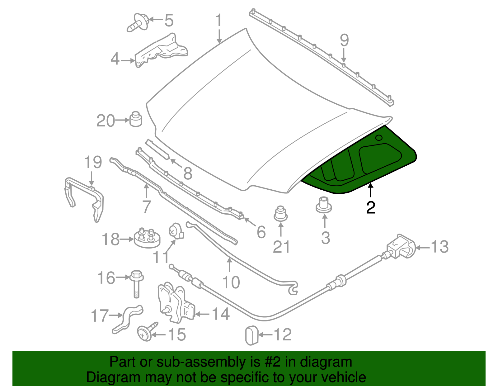 2008-2012 Ford Hood Insulation Pad 9L8Z-16738-A | Ford OEM Parts Online