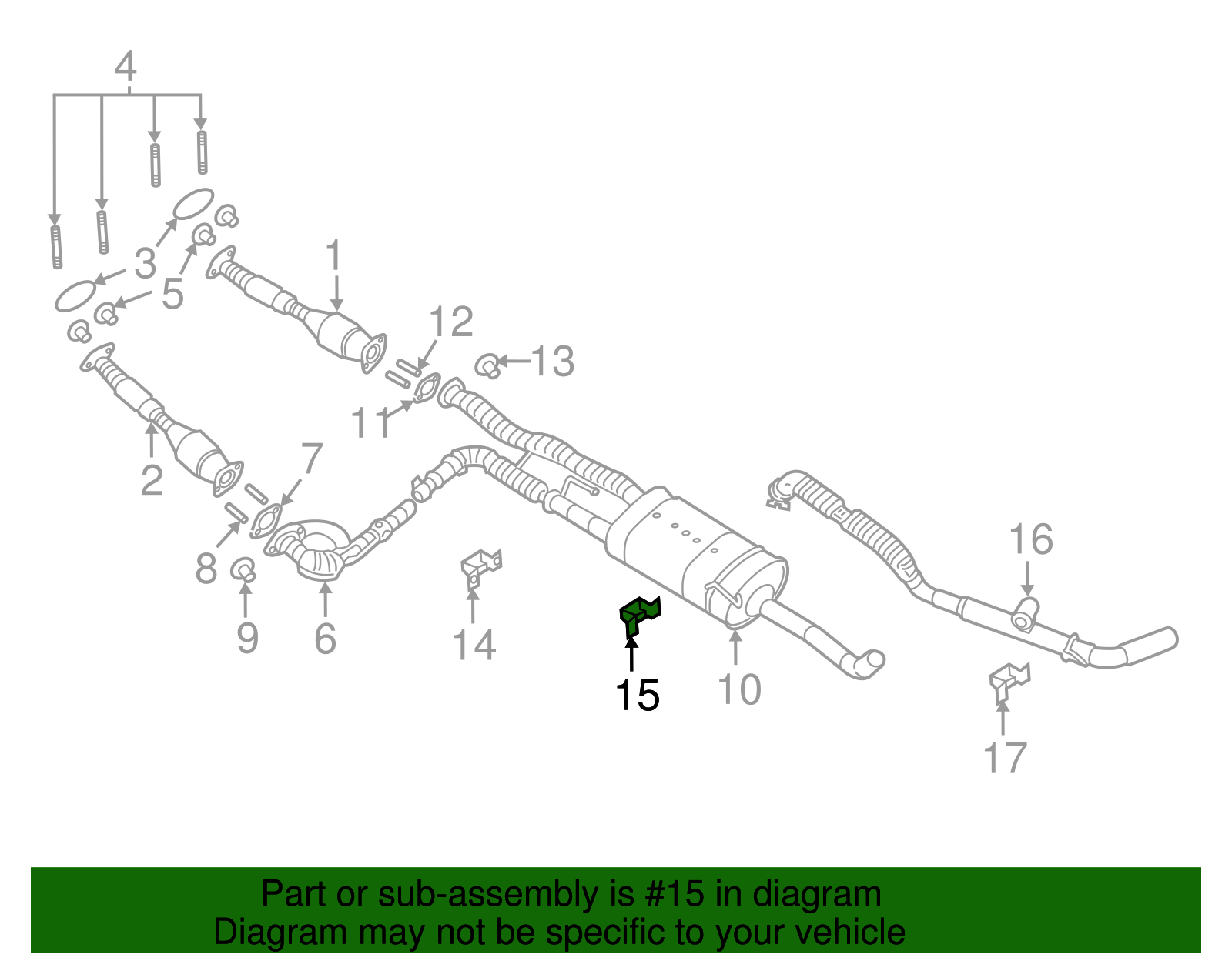 2004-2024 Nissan Exhaust System Hanger 20621-ZC00A | My Nissan Part