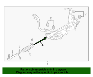 2013-2024 Subaru Inner Tie Rod 34160SC020 | Subaru Parts Plus