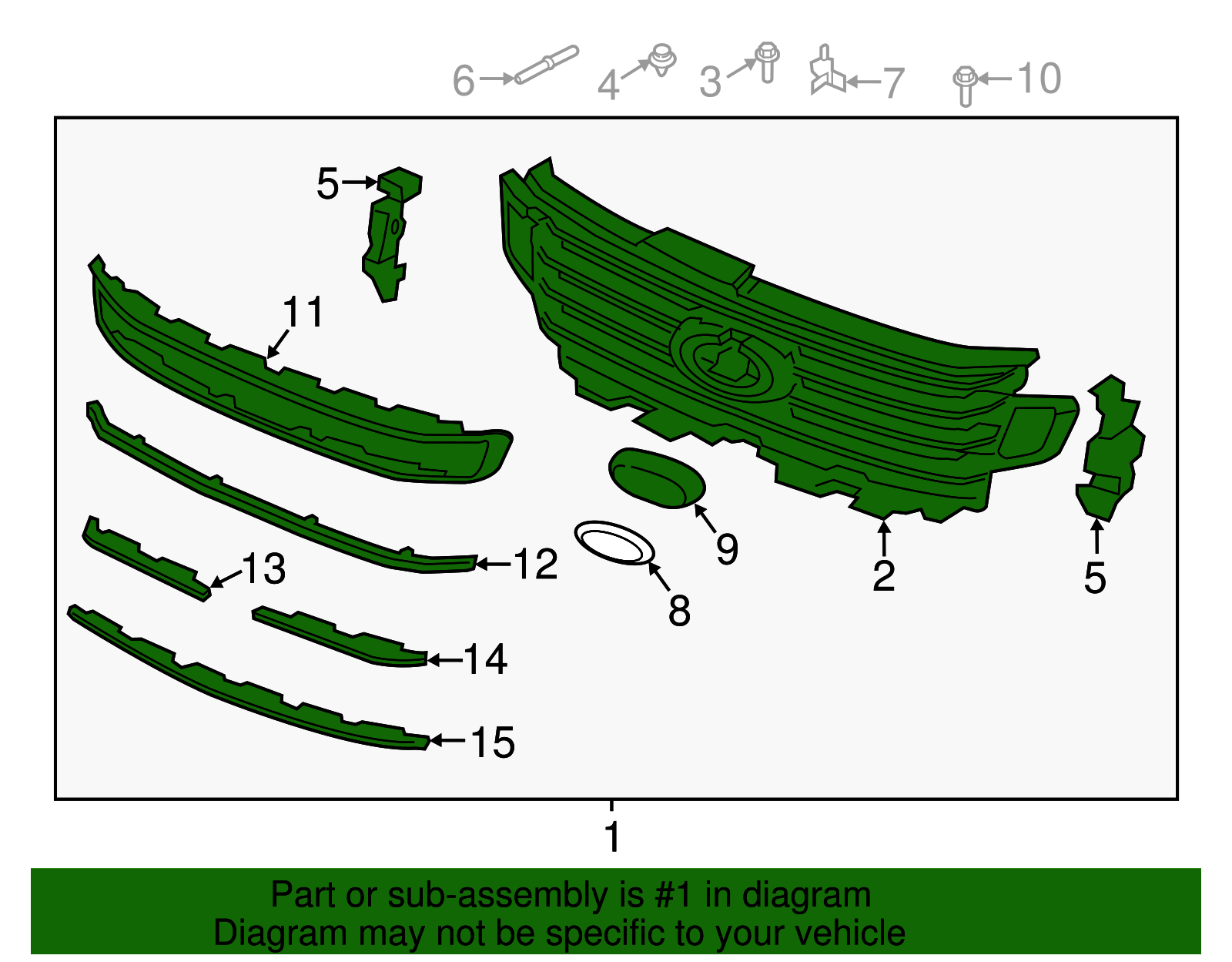 JL1Z-8200-AD - Grille Assembly 2018-2021 Ford Expedition | Big 3 Auto Parts