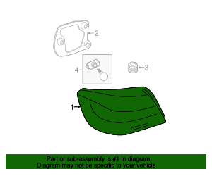 2011-2013 BMW Rear light in the side panel, right 63-21-7-251-960 ...