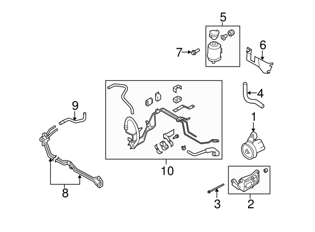 2006-2010 Infiniti M45 Power Steering Pump 49110-EH00A | INFINITI OF ...