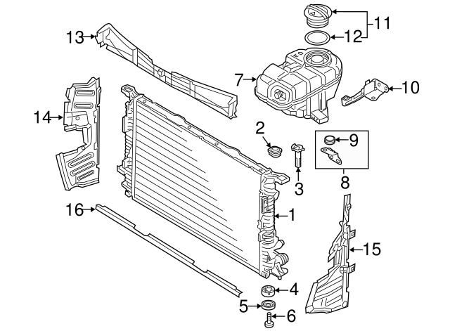2016 Audi Air Duct 4G0-121-283-CF | Audi OEM Parts