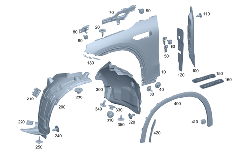 Front Fender/Wheel Well Cover for 2024 Mercedes-Benz EQE 350 SUV ...