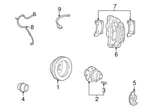 1999-2004 Ford Hub & Bearing 3C3Z-1104-CA | OEM Parts Online