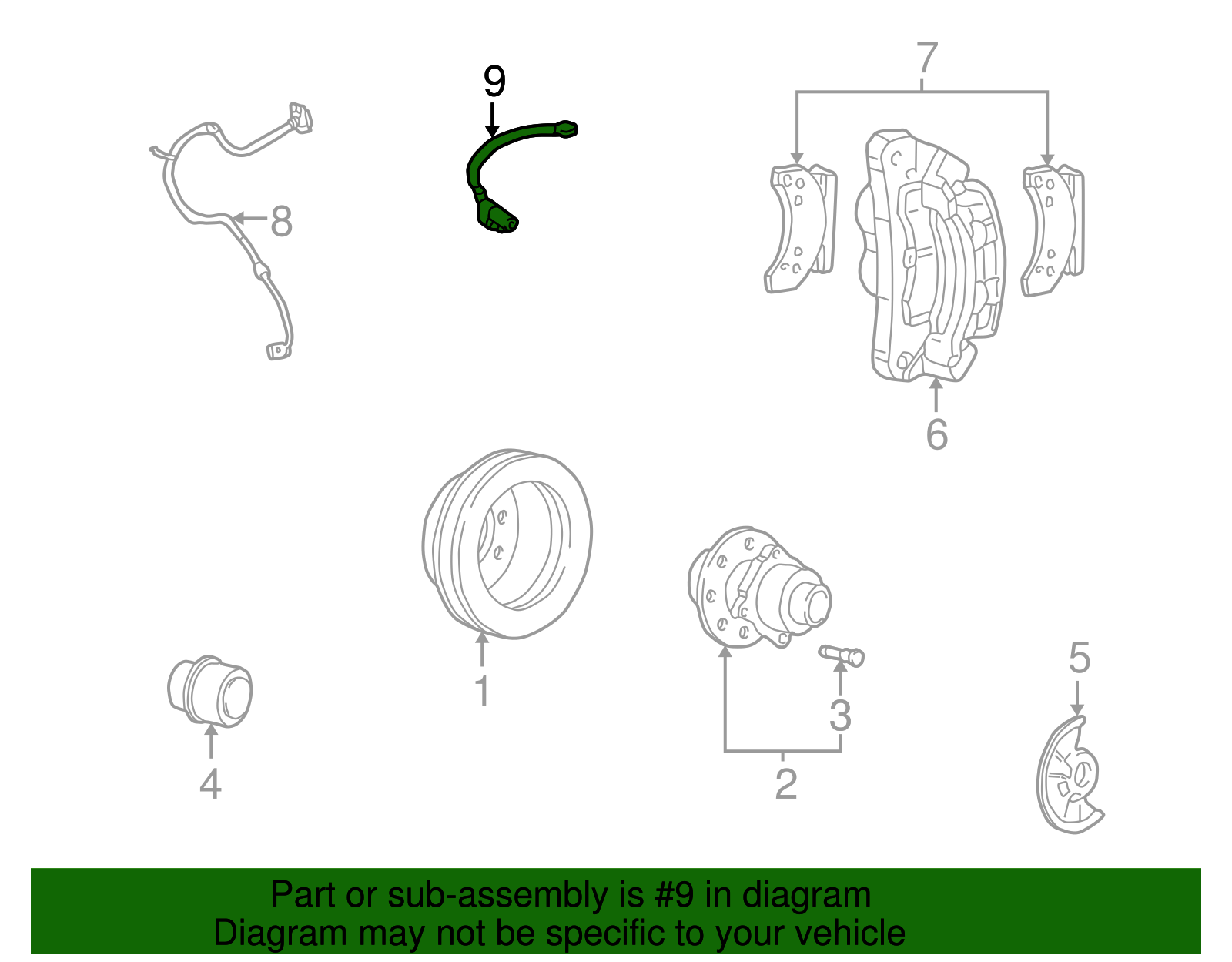 Genuine OEM Ford Part - Motorcraft™ ABS Wheel Speed Sensor BRAB-323 ...