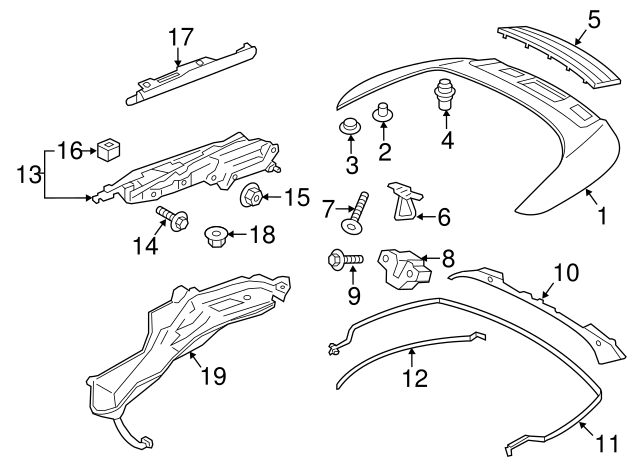 2012-2019 Porsche 911 Convertible Top Stowage Compartment Latch 991-561 ...