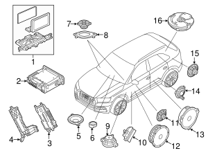2017-2024 Audi Speaker 4M0-035-454-A | Audi USA Parts
