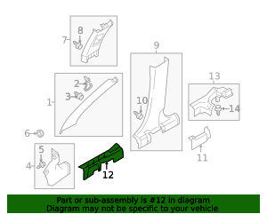 2018-2023 Mitsubishi Eclipse Cross Front Sill Plate 7656A296XA | Auto Parts