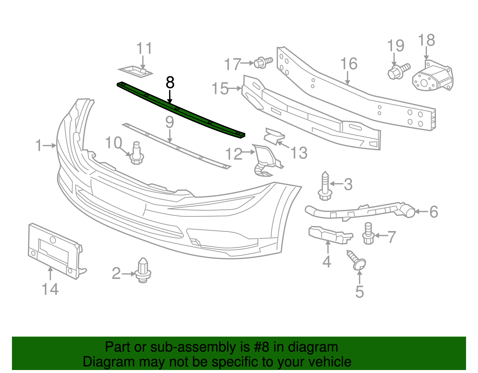 71110-TR2-A00 - 2012 Honda Civic - Spoiler Front Lip | Genuine Honda Parts