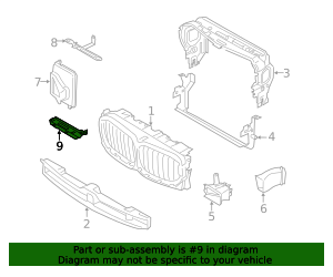 51-64-7-443-622 - Side Duct Lower Bracket 2019-2023 BMW | BMW OEM Parts