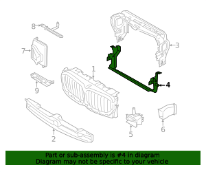 51-74-7-421-678 - Radiator Support Air Deflector 2019-2024 BMW ...