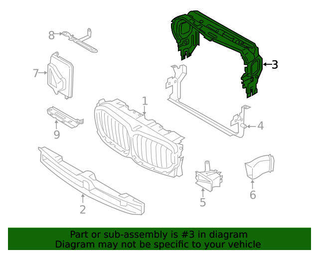51747421675 - 2019-2024 BMW Upper Duct (51-74-7-421-675) | BMW of South ...