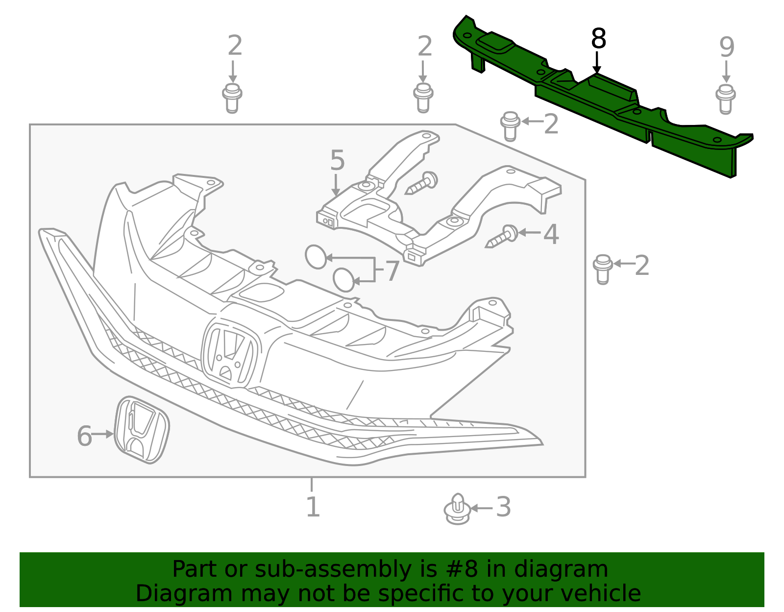 71103-TS8-A50 - Upper Duct | Genuine Honda Parts