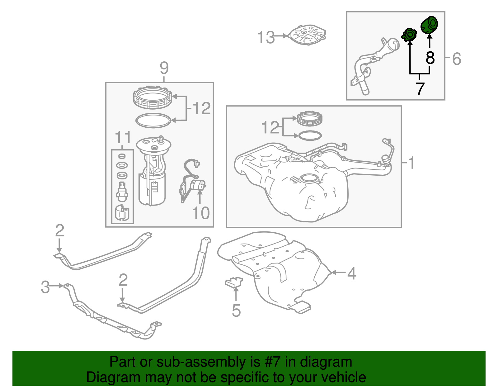 17060-TG7-A01 - Shutter Set Fuel (Cap Less) - 2016-2021 Honda | Honda ...