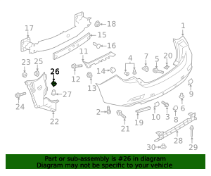 H260-50-841 | 2006-2023 Mazda Bumper Cover Retainer Nut | Palladino ...