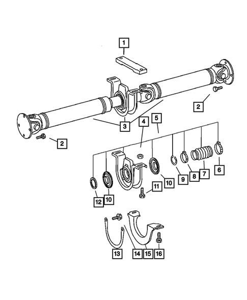 Propeller Shaft for 2005 Dodge Sprinter 2500 | Mopar Parts Zone