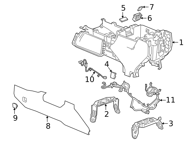 2023 Chevrolet Silverado 1500 USB Port 13550123 | TascaParts.com