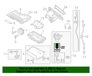 2015-2016 Audi A3 Oil Filter 03N-115-562-B | Genuine Audi Parts