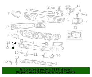 2020 Jeep Gladiator Skid Plate Nut 6511076AA | TascaParts.com