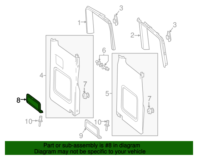 639-743-15-30-9051 - Lower Cover 2016-2023 Mercedes-Benz Metris ...