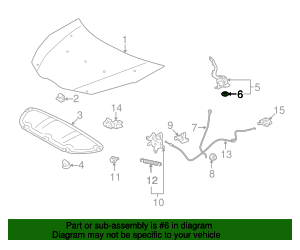 2015-2018 Toyota Yaris Hinge Pad 53497-05010 | Toyota Parts Center