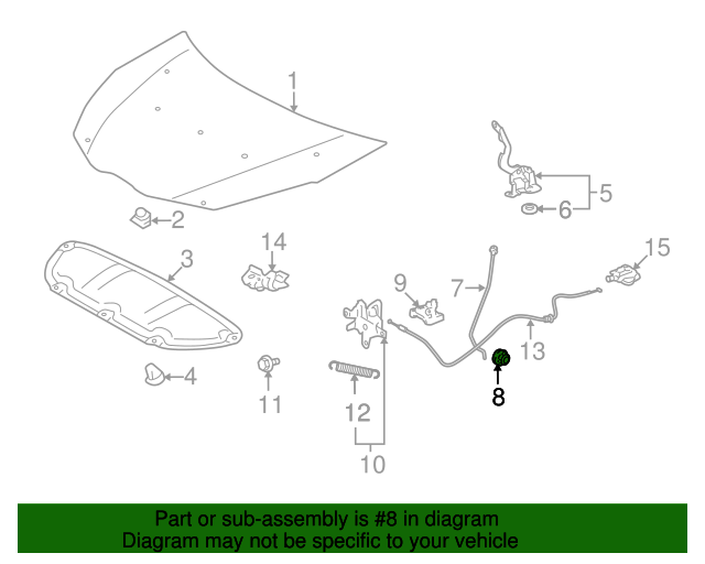53454-52020 - Support Rod Clip - 2007-2019 Toyota | OEM Genuine Toyota ...