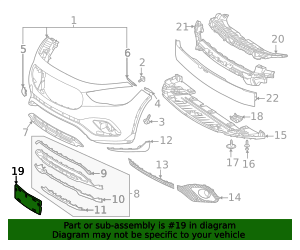 247-885-69-04 - License Plate Bracket 2021-2023 Mercedes-Benz ...
