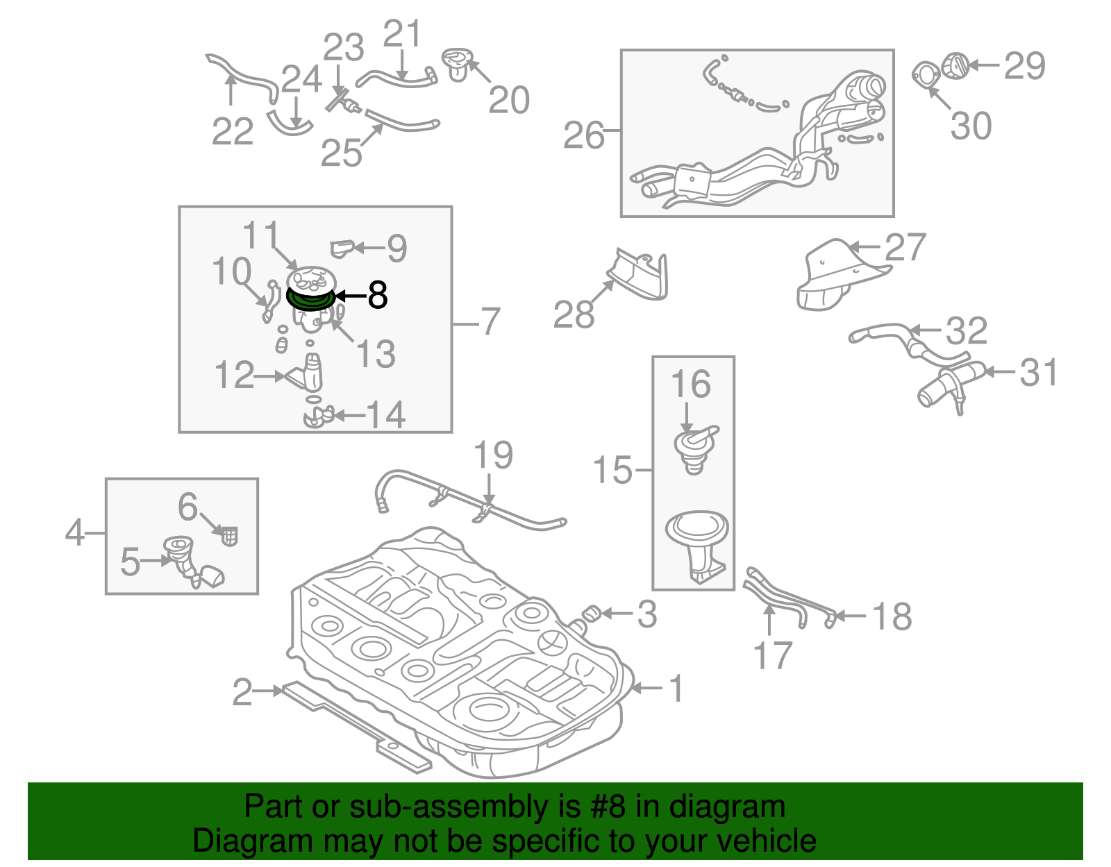 2001-2007 Mitsubishi Fuel Pump Assembly O-Ring MN106046 | OEM Parts Online